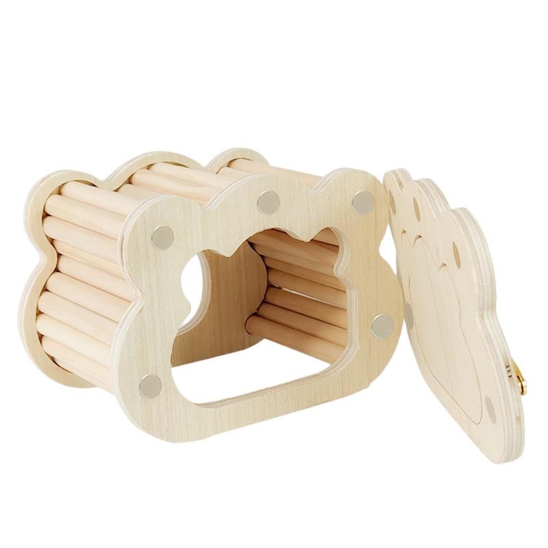 Jual Wooden Hamster Hideout House Cute Cloud Shapes Tiny Hamster ...