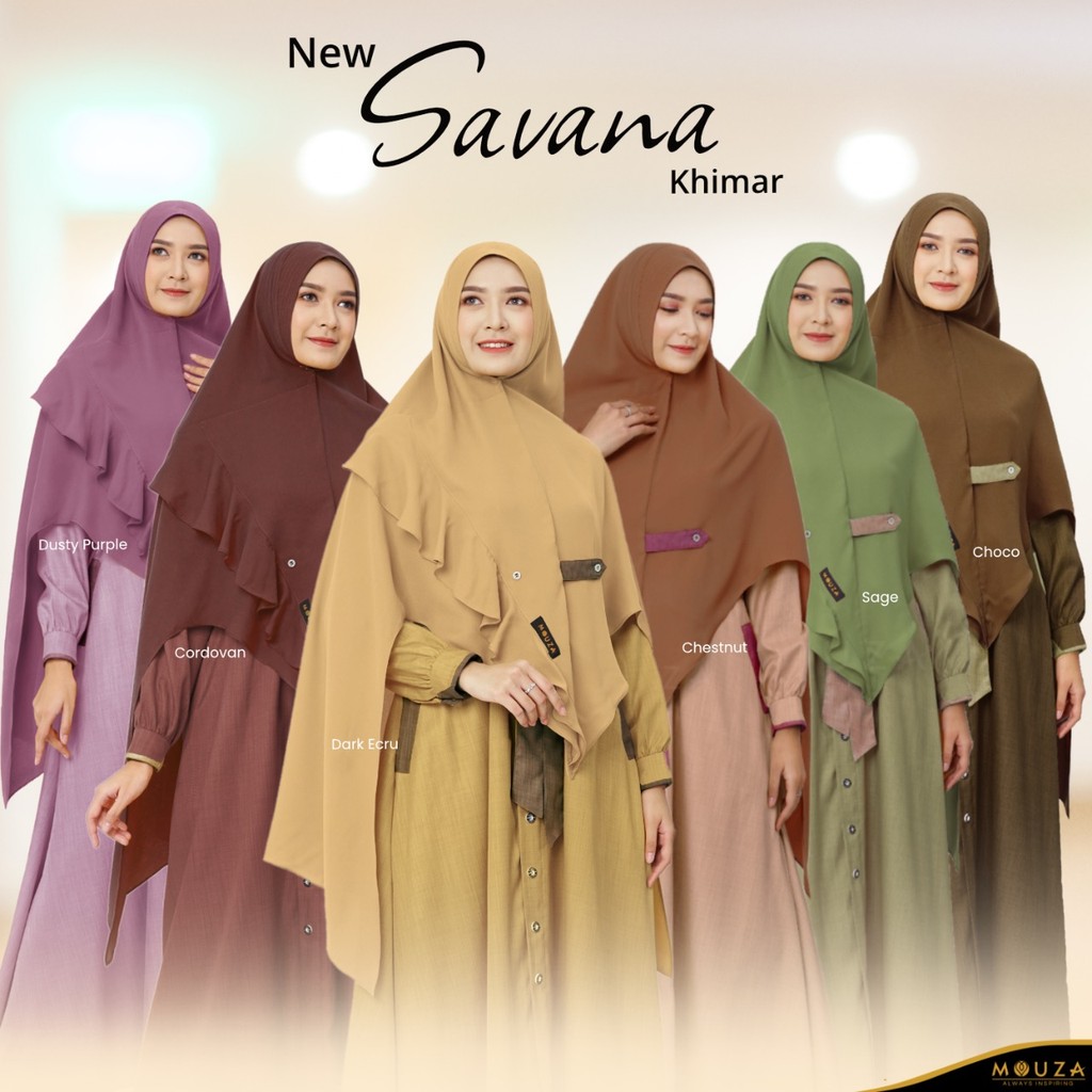 Jual Pilihan Khimar cantik Model Simple New Savana Khimar (new Colour ...