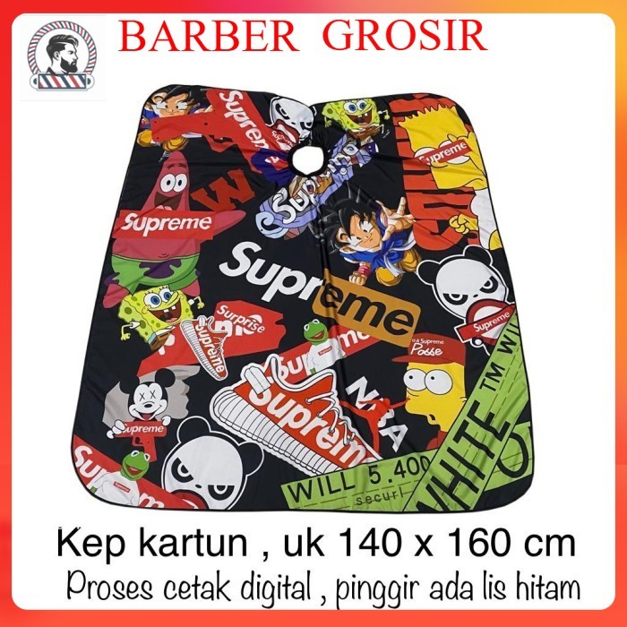 Jual Kep Motif Kartun Kain Kip Barbershop dan Salon Terbaik | Shopee ...