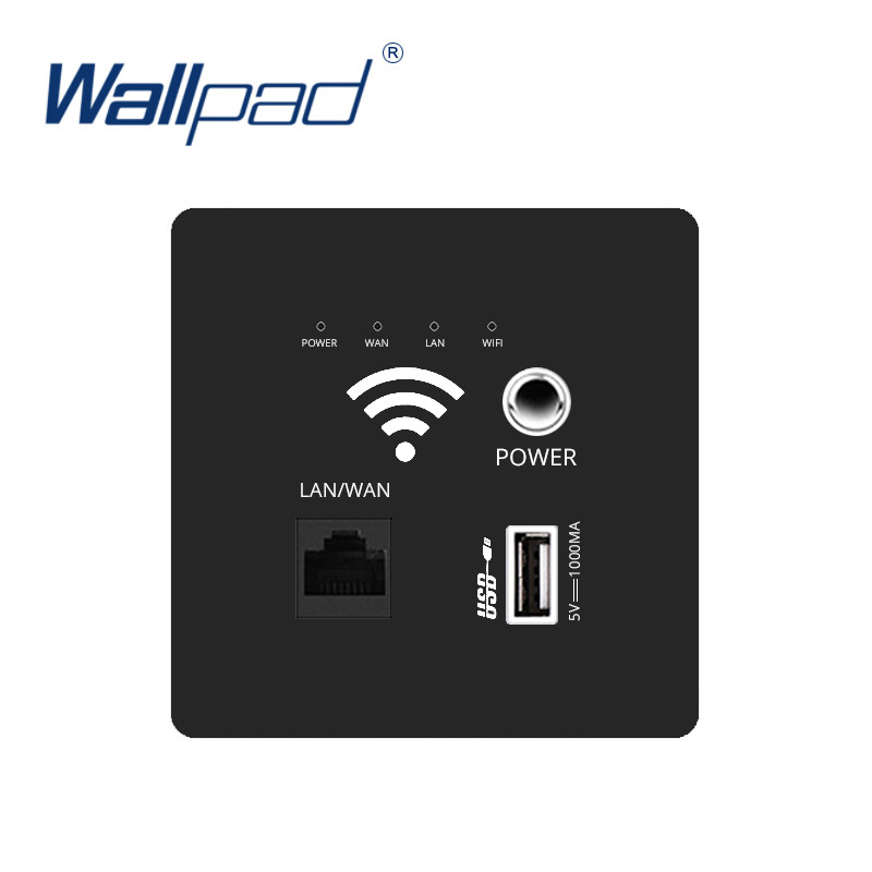 Jual 4 Colors 300M Wall Embedded Wireless WIFI AP Router PC Panel USB ...