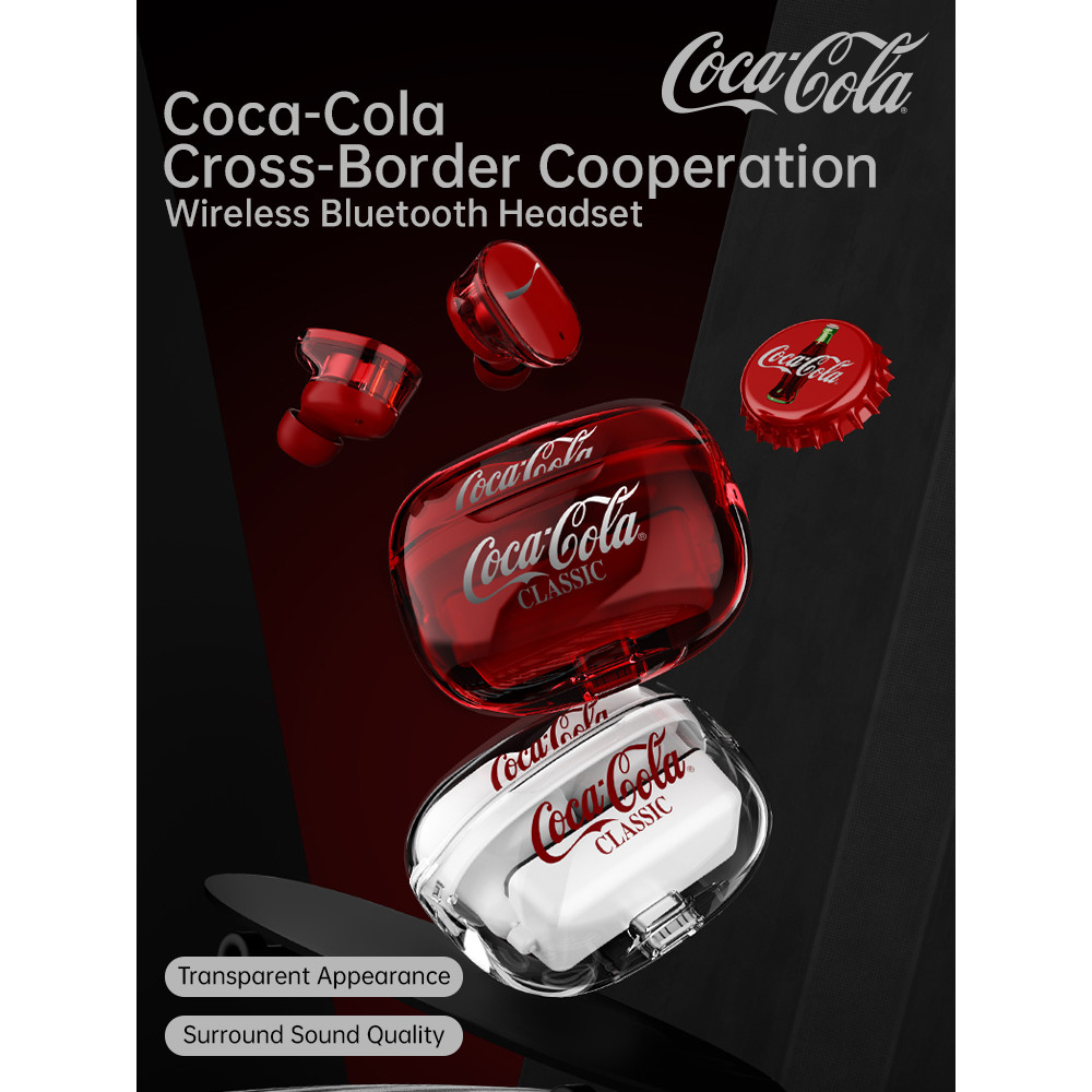 Jual Coca-Cola Miniso Co-Branded Wireless Bluetooth 5.4 Earphonesactive ...
