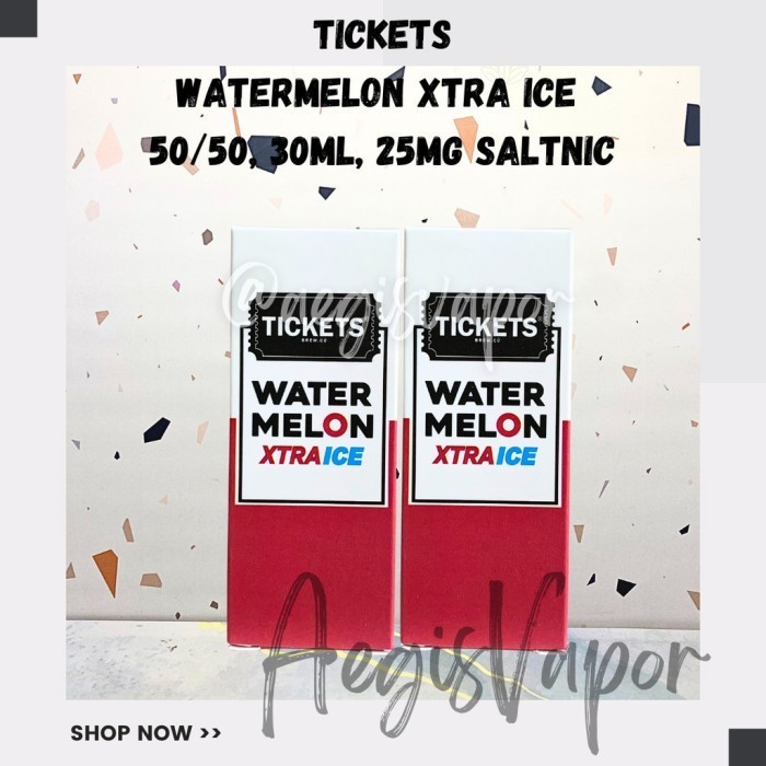 Jual Tickets Xtra Ice Watermelon 30mg 25mg Saltnic | Shopee Indonesia