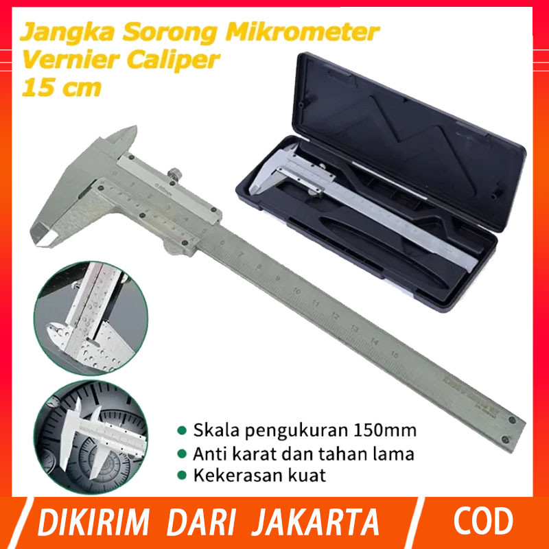 Jual 【Ready stok】 Jangka sorong stainless 6INCH Vernier Caliper 150MM Sigmat Besi Manual ...