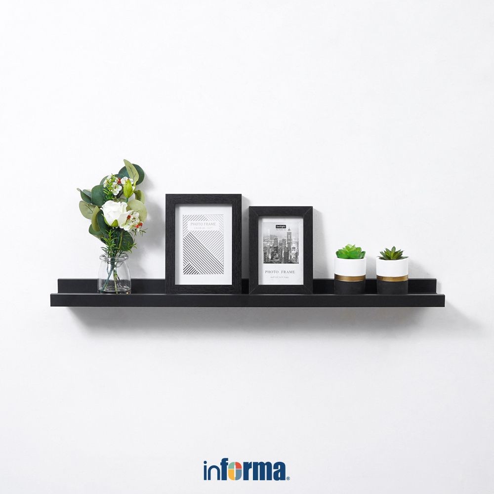 Jual Informa Doland Rak Dinding 80 cm - Hitam Decorative Wall Shelf Rak ...