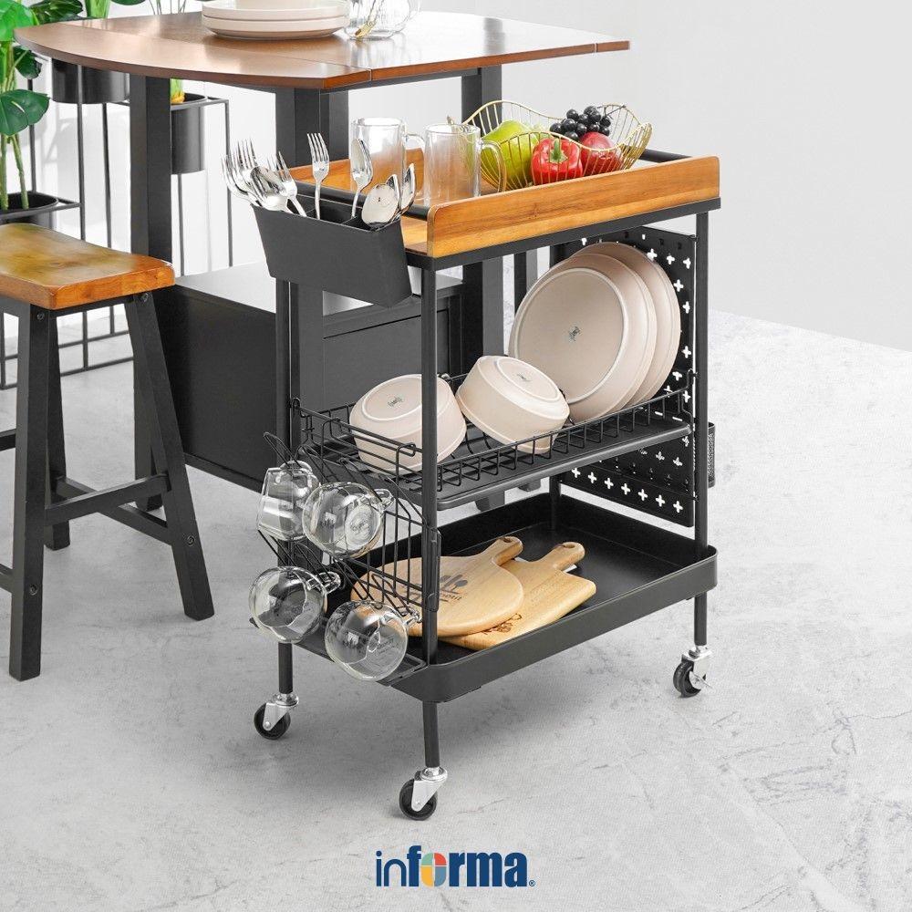 Jual Informa Waldron Rak Troli Dapur 3 Tingkat - Hitam Tempat ...