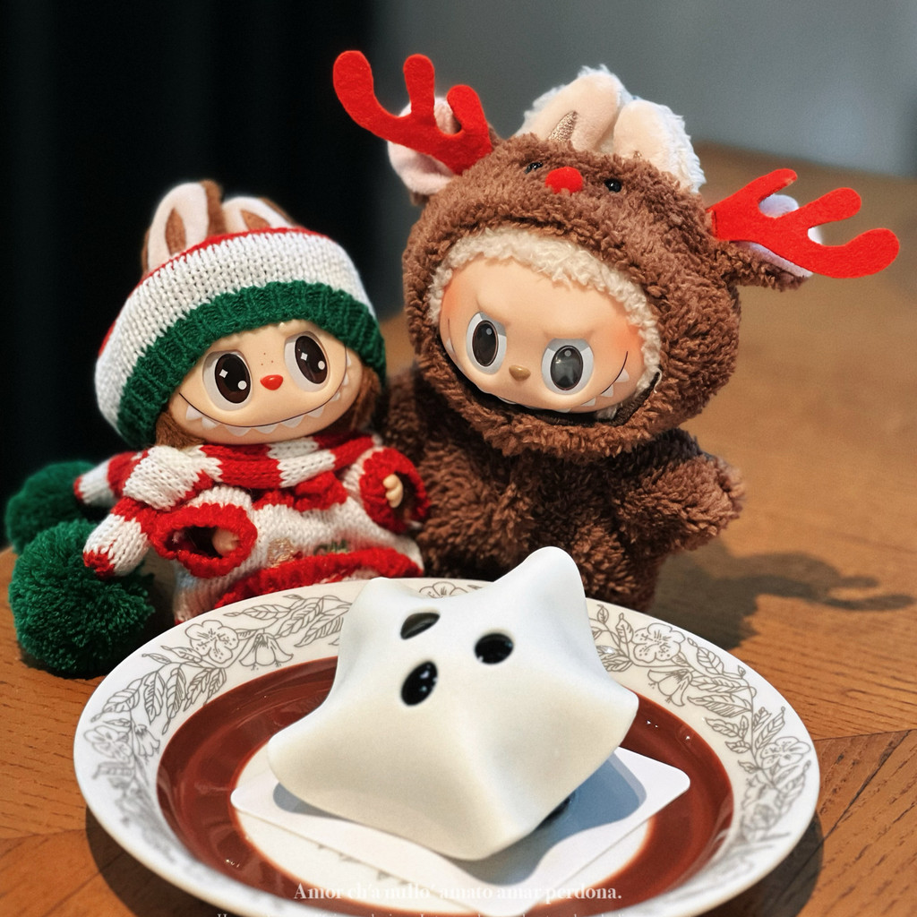 Jual [Pakaian Saja] Untuk Boneka Labubu 17cm Pakaian Natal Liontin ...