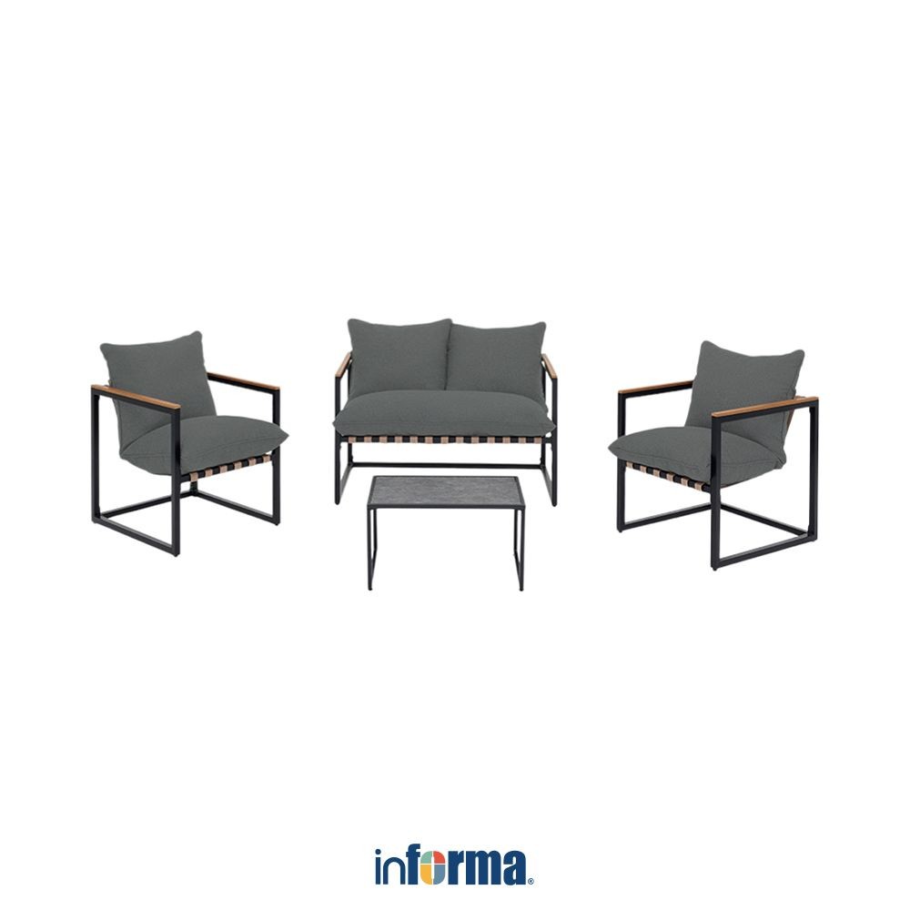 Jual Informa Madresa Set Kursi & Meja Teras - Abu-Abu Balcony Table ...