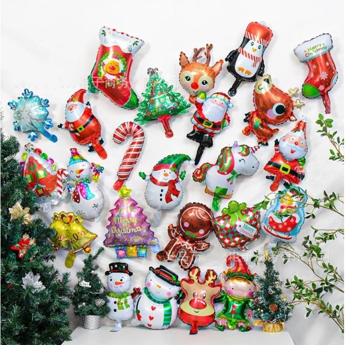 Jual Balon Foil Natal Mini / Balon Merry Christmas Mini Aneka Karakter ...