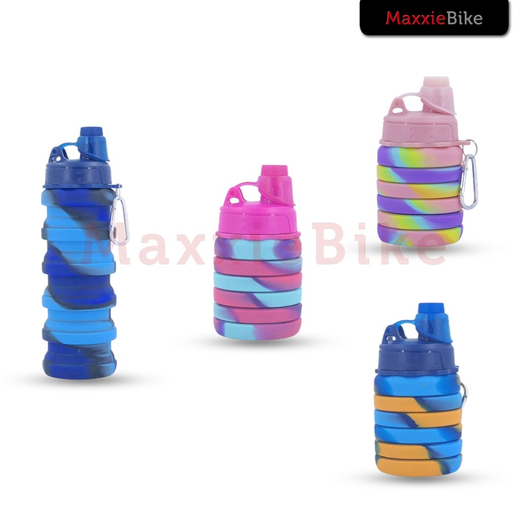 Jual Botol Minum Lipat Silikon 500ml Telescopic Silicone Water Bottle ...