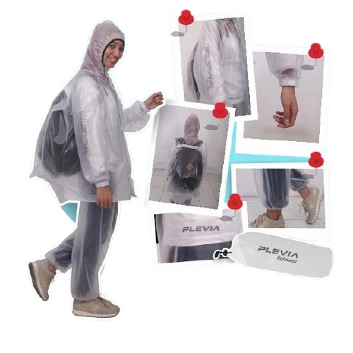 Jual Jas Hujan Outdoor Transparan Bening Ransel Dewasa Pria Wanita ...