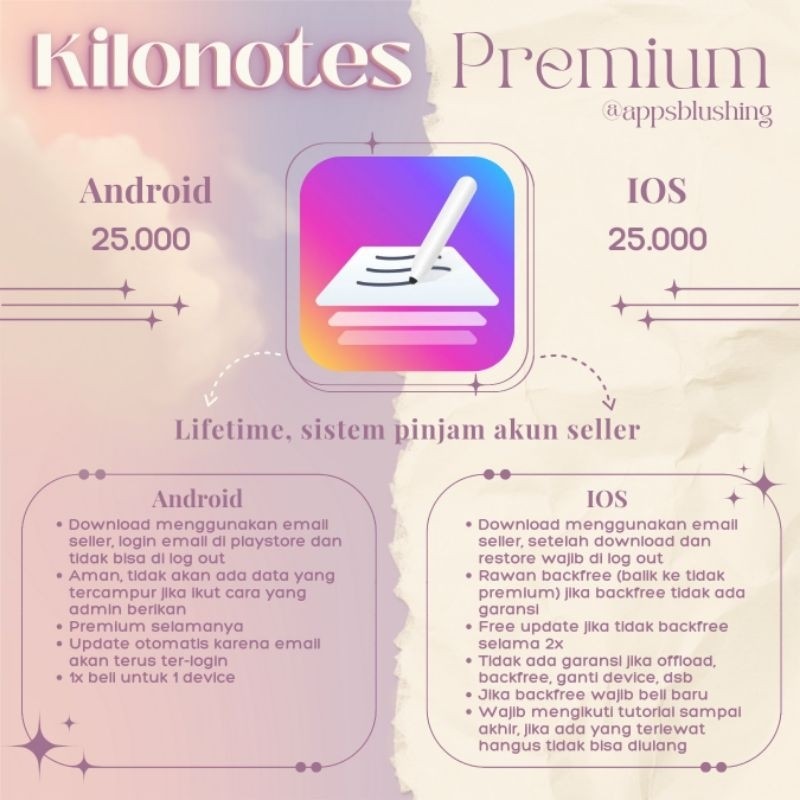 Jual Kilonotes Premium Andro dan iyos | Shopee Indonesia