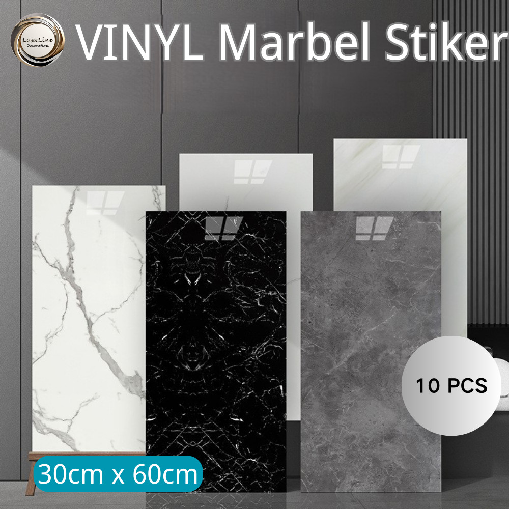 Jual (10 Lembar)VINYL Marbel Sticker 60cm x 30cm / Wall Paper Stiker ...