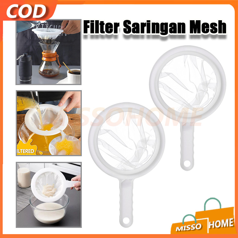 Jual Saringan Susu Kacang Kopi Teh Filter Bahan Nylon/Saringan Kain ...