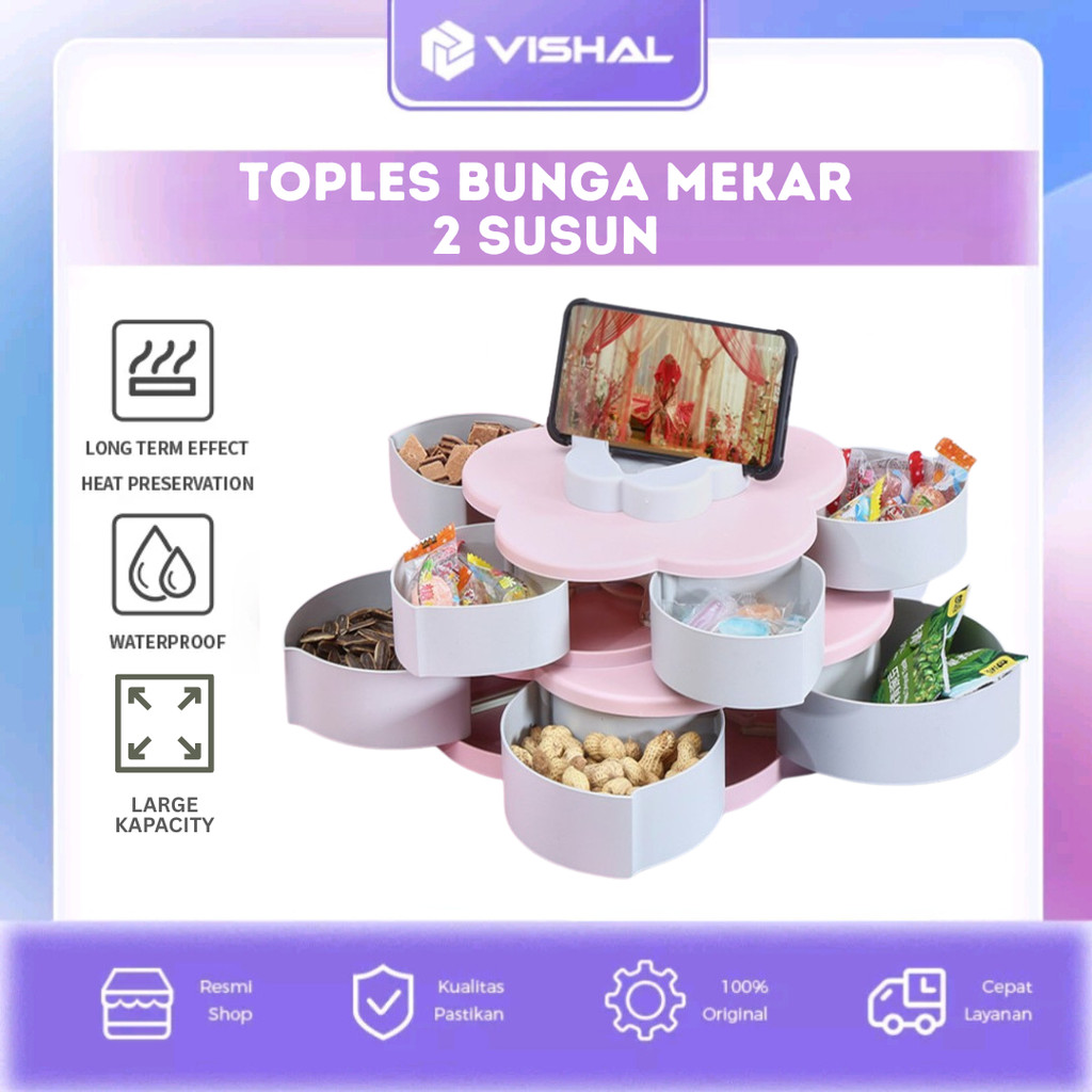 Jual VISHAL TOPLES BUNGA MEKAR 2 SUSUN | TOPLES BUNGA PUTAR CANDY OR ...