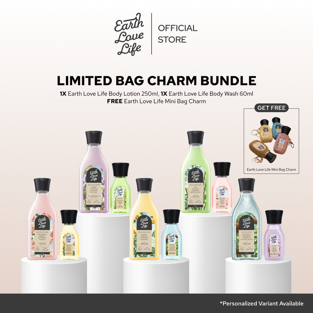 Jual [LIMITED BAG CHARM BUNDLE] Earth Love Life - Bundle Body Wash 60ml ...