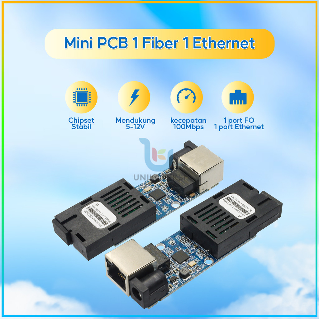 Jual PCB 1F1E PCBA HTB MINI MEDIA KONVERTER MINI HITAM 10/100 1 PORT FO ...