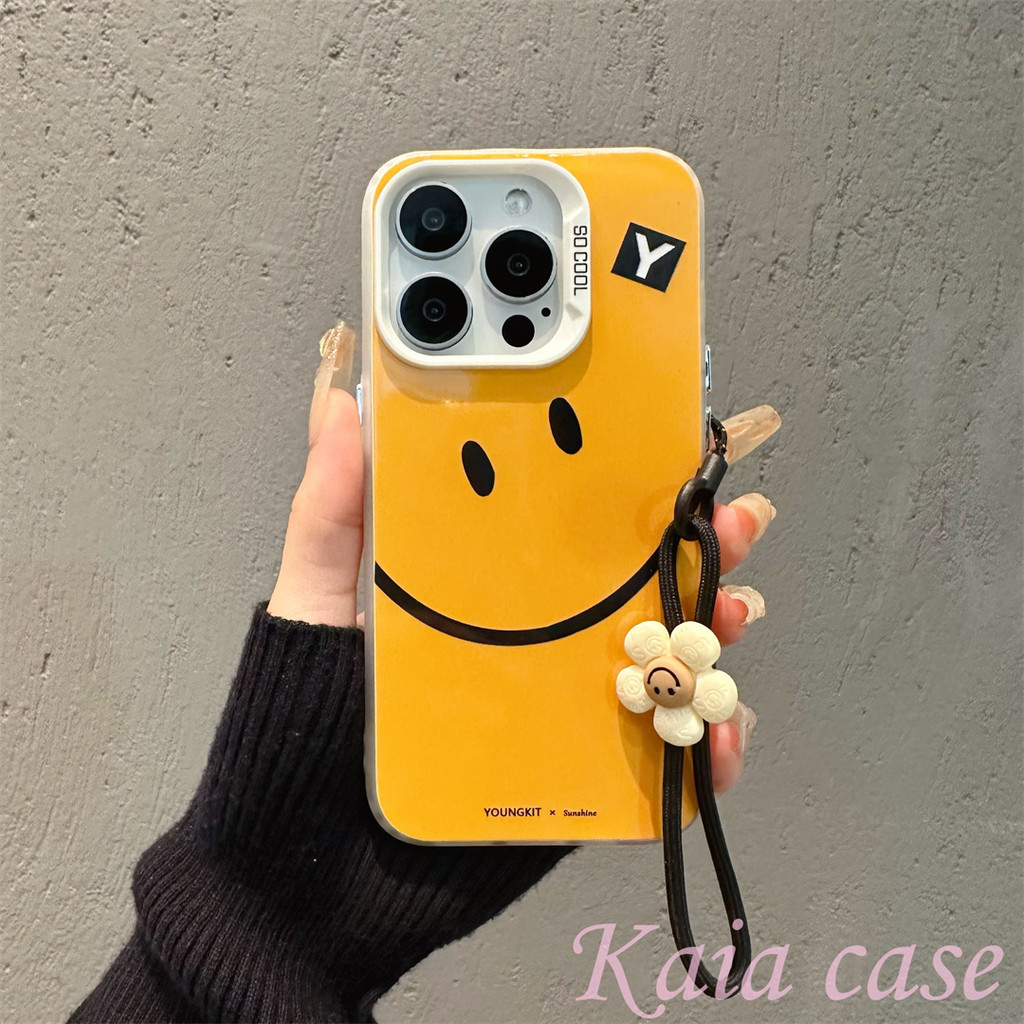 Jual case iPhone 11 Muka tersenyum sederhana dengan gelang bunga Casing ...