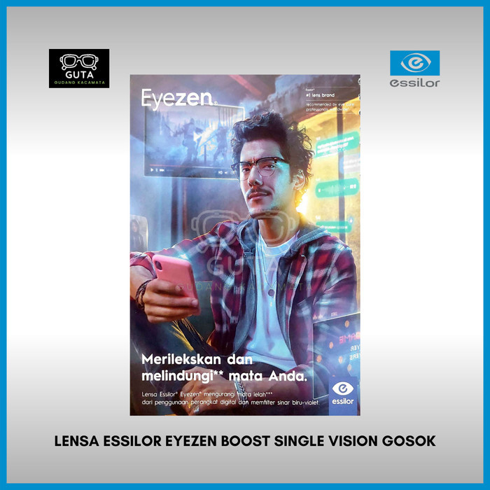 Jual Lensa Kacamata Essilor Crizal Eyezen Boost Index 1.6 Single Vision ...
