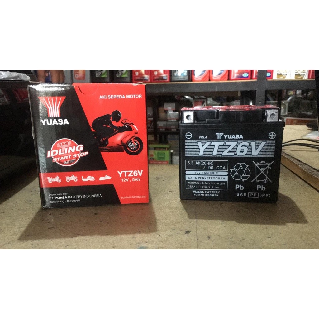 Jual YUASA YTZ6V / YTZ 6 V - 12V 5Ah Hanya untuk pengiriman pulau jawa ...