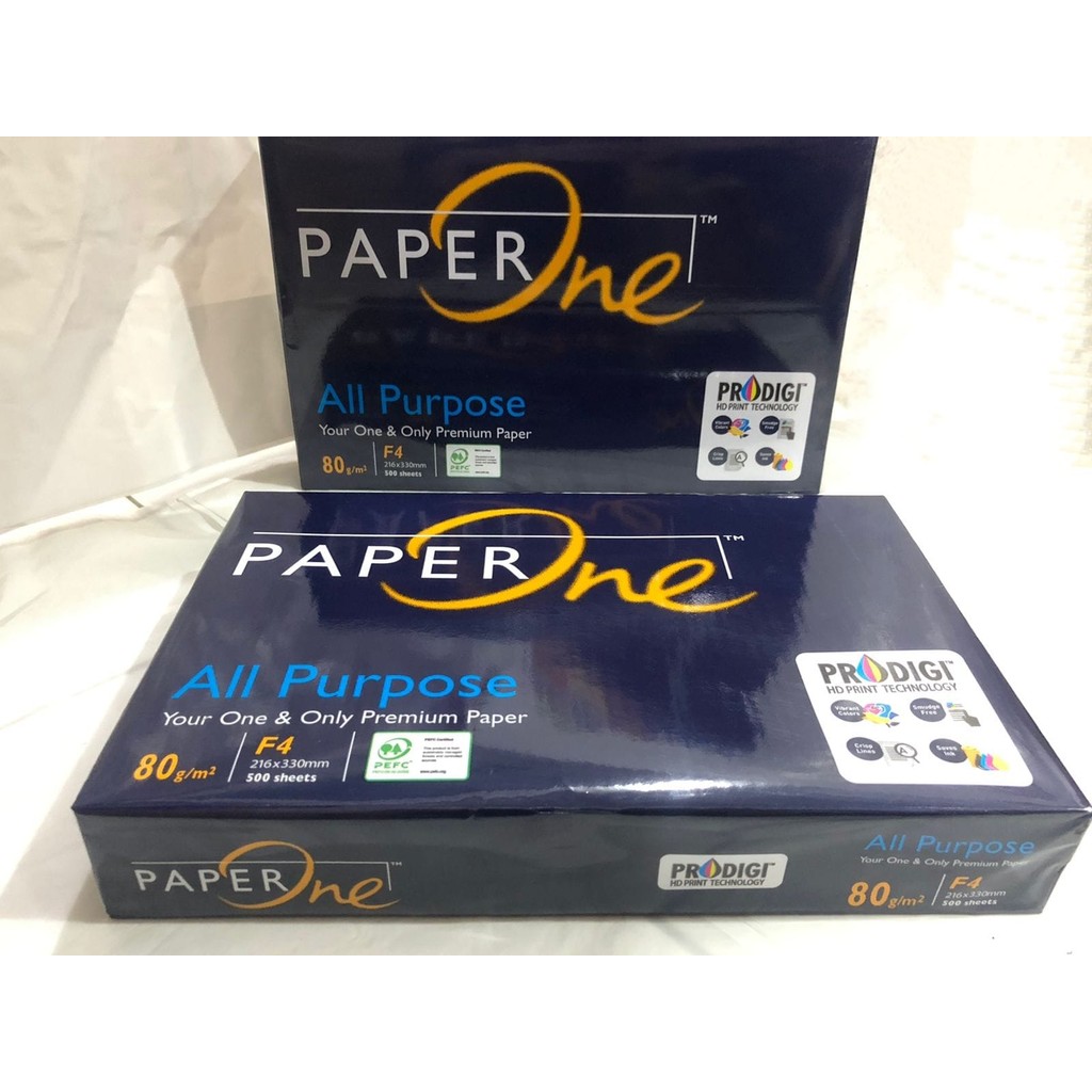 Jual KERTAS HVS PAPER ONE F4 80GSM (1 RIM ISI 500 LEMBAR) | Shopee ...
