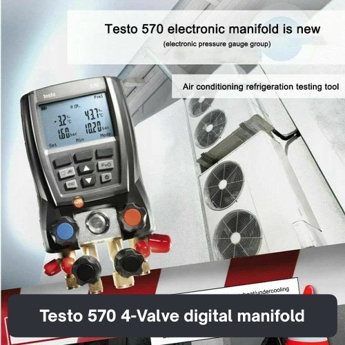 Jual Testo 570 4-Valve digital manifold kit with data logging | Shopee ...