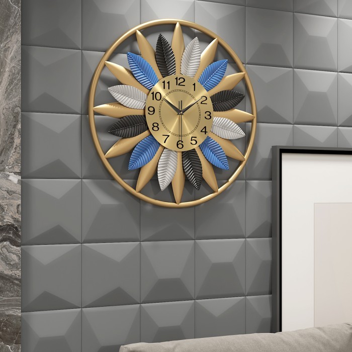 Jual Jam Dinding Besi Wall Clock European Style Light Luxury Creative ...