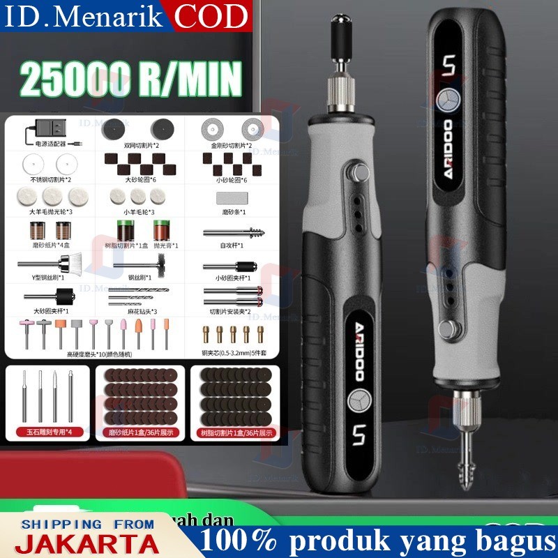 Jual 138PCS Bor Mini 12V DC 18000 RPM Mini Drill Electric Engraver ...