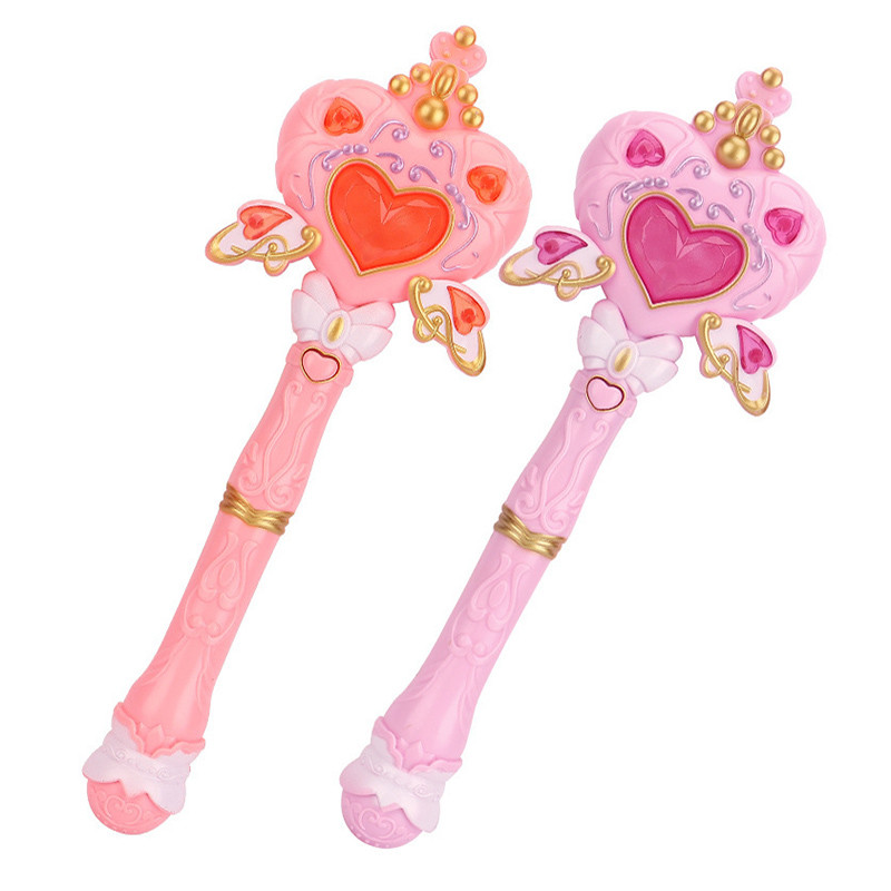 Jual Girls Magic Wand With Light Music Princess Light-emitting Necklace ...