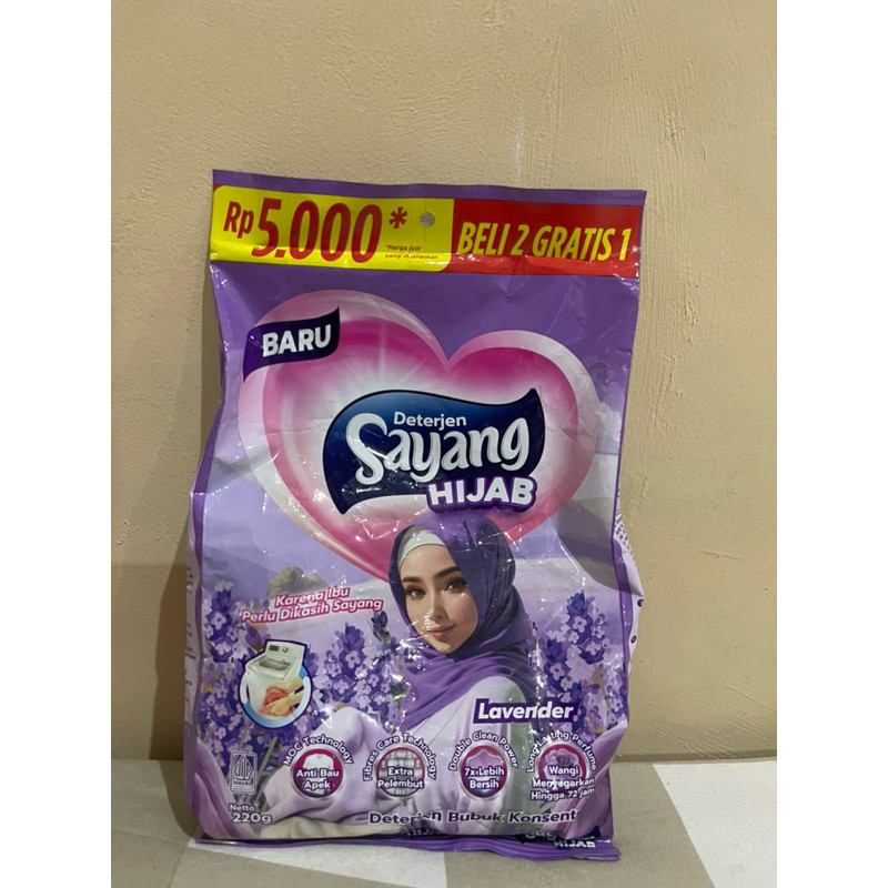 Jual (1 PCS) DETERGEN SAYANG HIJAB BUBUK POWDER DETERGENT 220GR ...