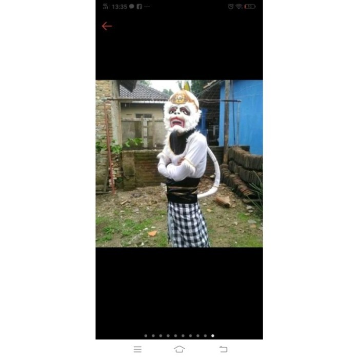 Jual BERKUALITAS Topeng hanoman, kepala dewass muat - Putih, All Size ...