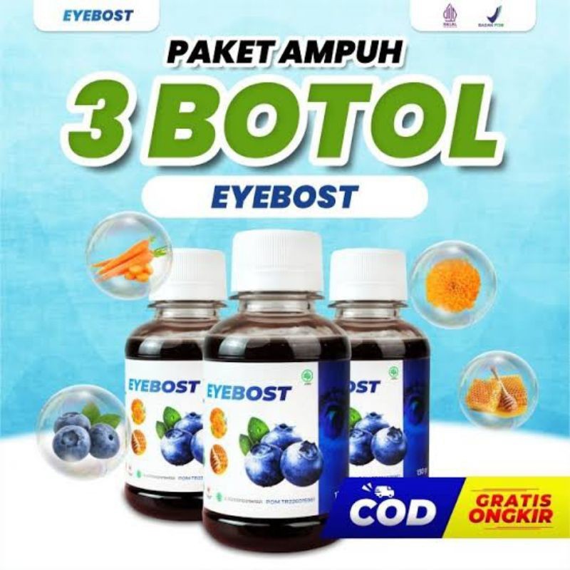 Jual 3 BOTOL- EYEBOST Madu Herbal Vitamin Mata Terbaik | Shopee Indonesia