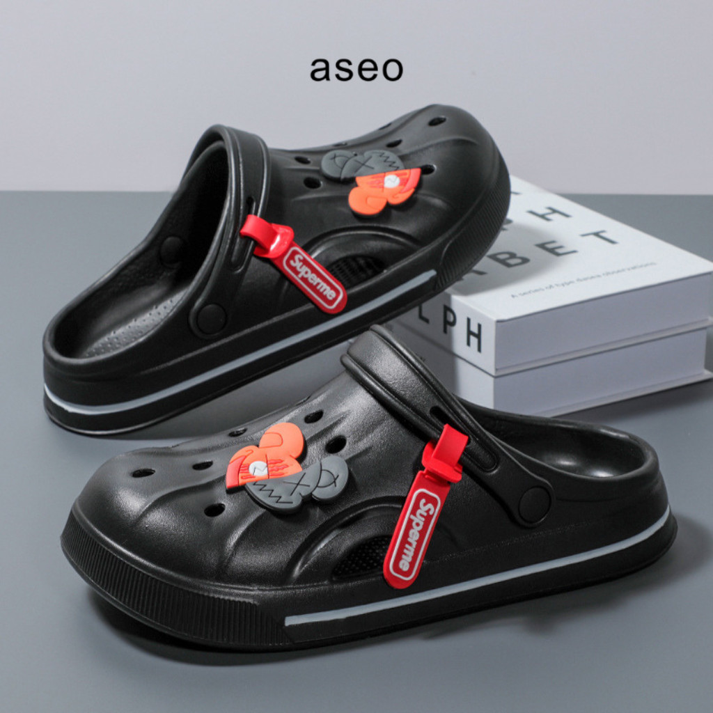 Jual Aseo Sandal Pria Wanita Baim Clog Bear Slip on Import Anti Slip ...