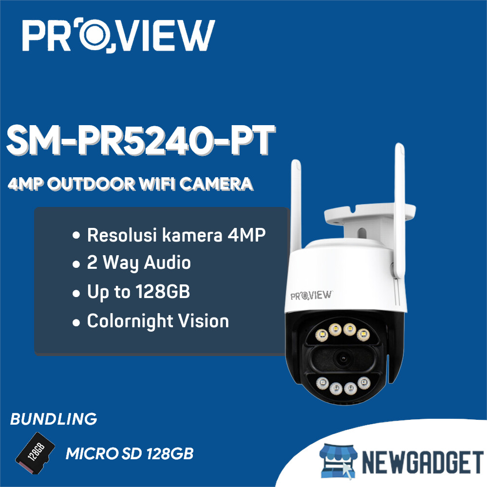 Jual PROVIEW SM-PR5240-PT 2K+ COLOR NIGHT VISION 2 WAY AUDIO PAN-TILT ...