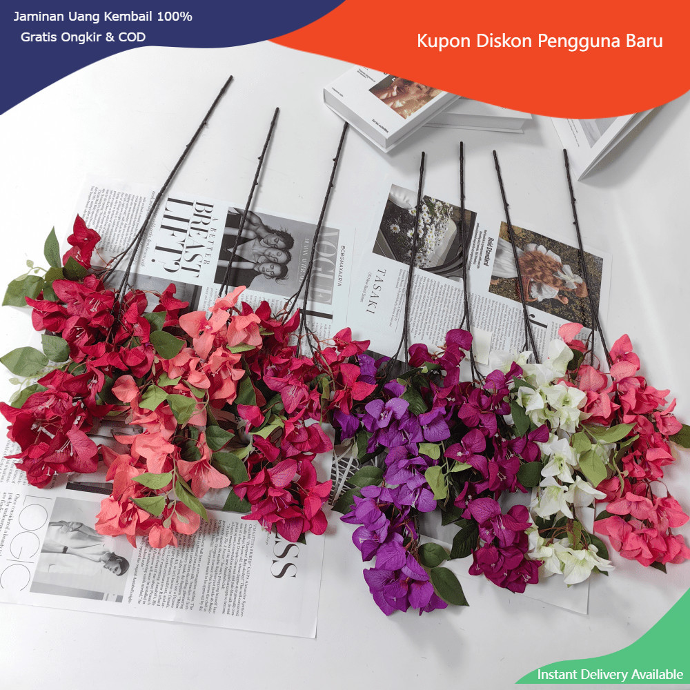 Jual Bunga Bougenville Artificial Bunga Kertas Dekorasi Background ...