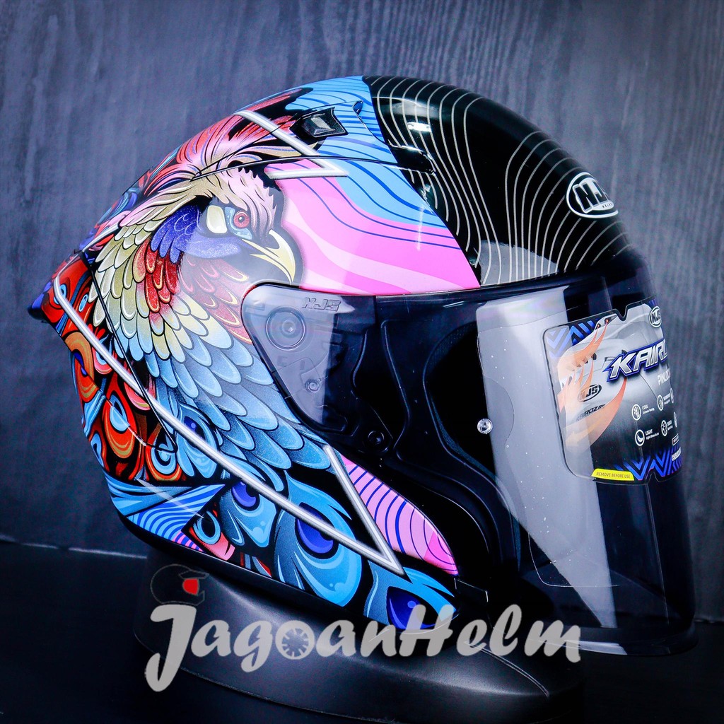 Jual HELM NJS KAIROZ GT MERAK | BROOKLYN BLACK | SINGLE VISOR MICROLOCK ...