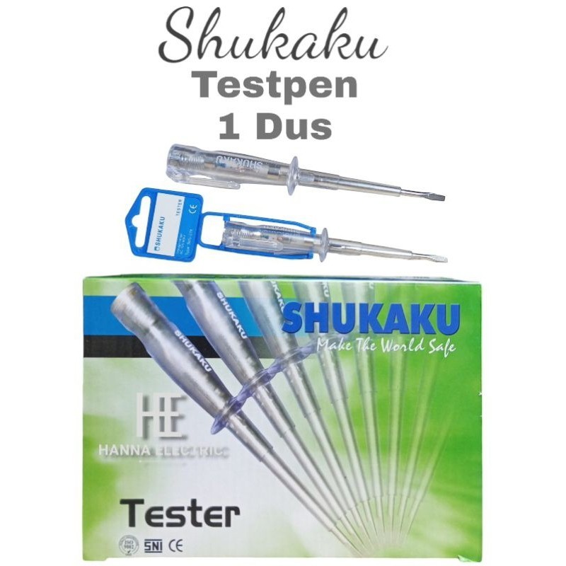 Jual SHUKAKU Paket 1 Dus Isi 24 Pcs Testpen / Tespen Listrik Gepeng ...
