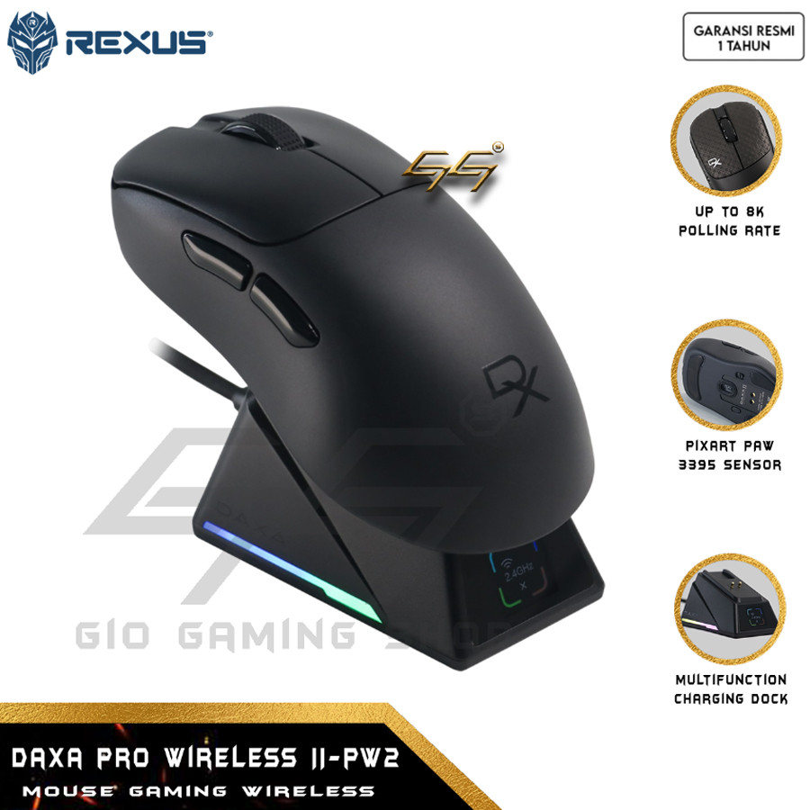 Jual REXUS Daxa Pro Wireless II DX-PW2 Daxa Pro Wireless 2 Mouse Gaming ...