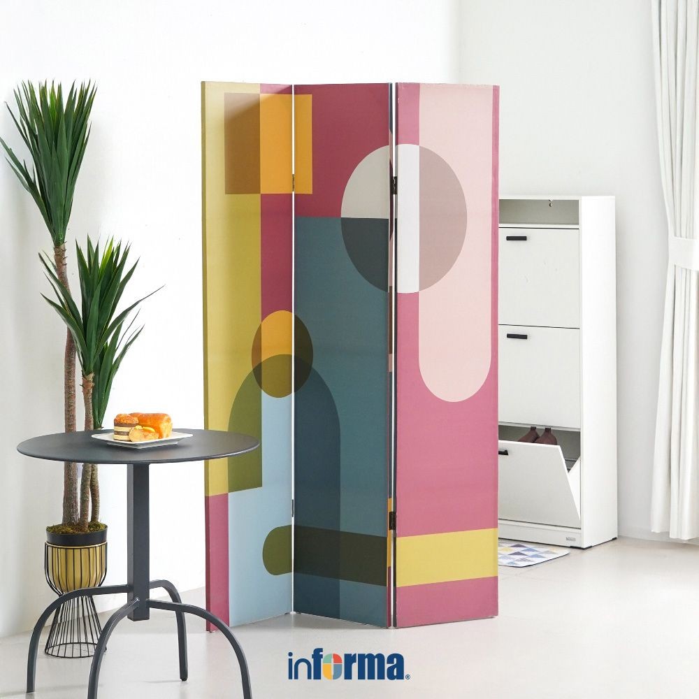 Jual Informa Partisi 3 Panel Geometric Hd85 Room Divider Pembatas ...