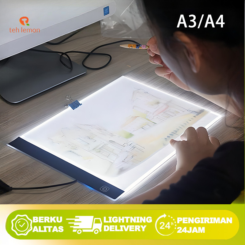 Jual 【Ready】A3/A4 LED Drawing Tracing Board Stensil Board Papan Jiplak ...