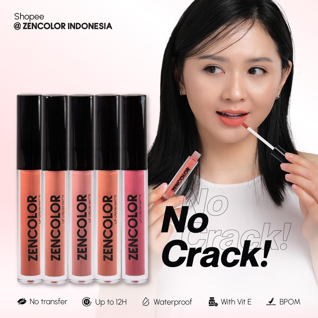 Jual TERSEDIA 20 VARIAN WARNA POPULER URBAN LIPCREAM TERBAIK ZENCOLOR ...