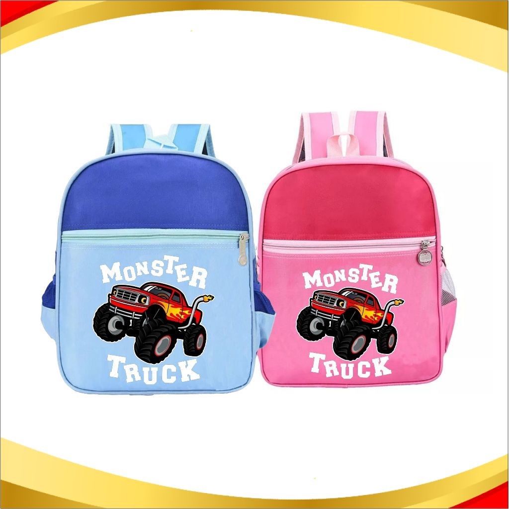 Jual MD Tas Ransel Anak Monster Truck Terbaru Untuk Sekolah TK Paud ...