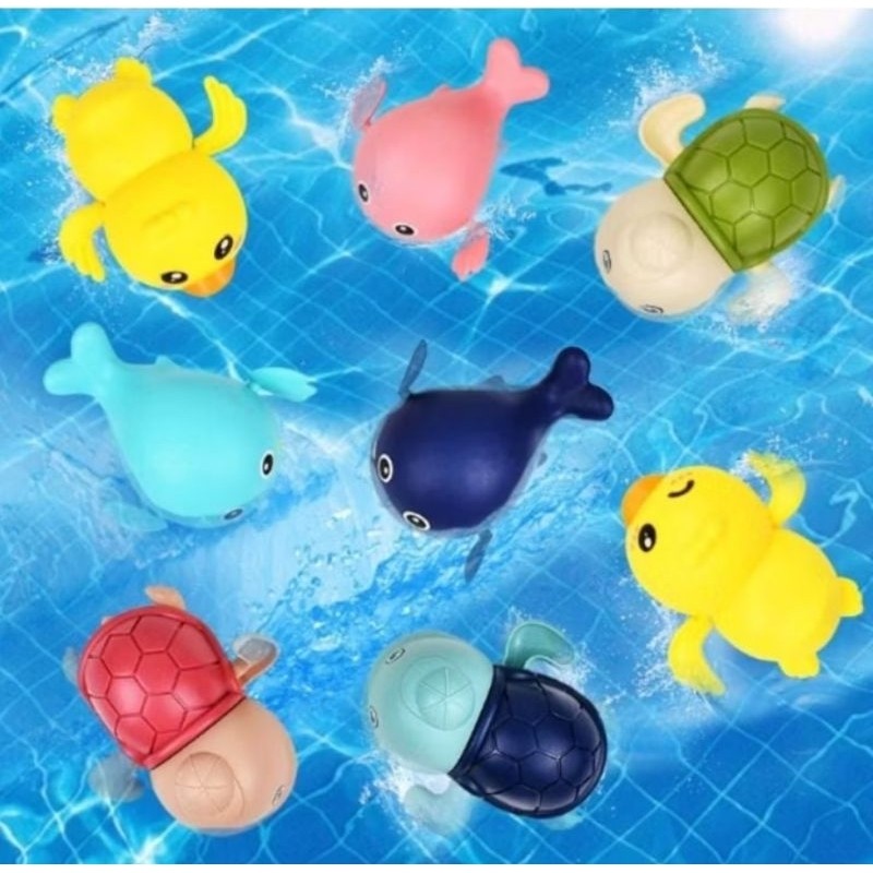 Jual FLKS Mainan Mandi Anak Berenang Di Air Bentuk Hewan Dolpin Kura ...