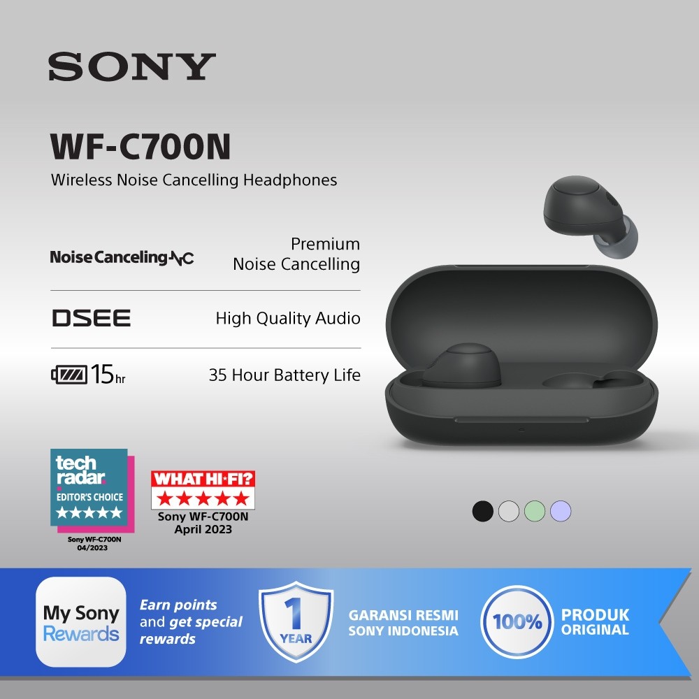 Jual SONY WF-C700N Noise Cancelling Truly Wireless / WFC700N - Black ...