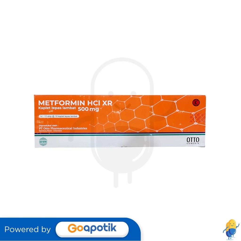 Jual Metformin Hcl Xr Otto 500 Mg Box 100 Kaplet | Shopee Indonesia