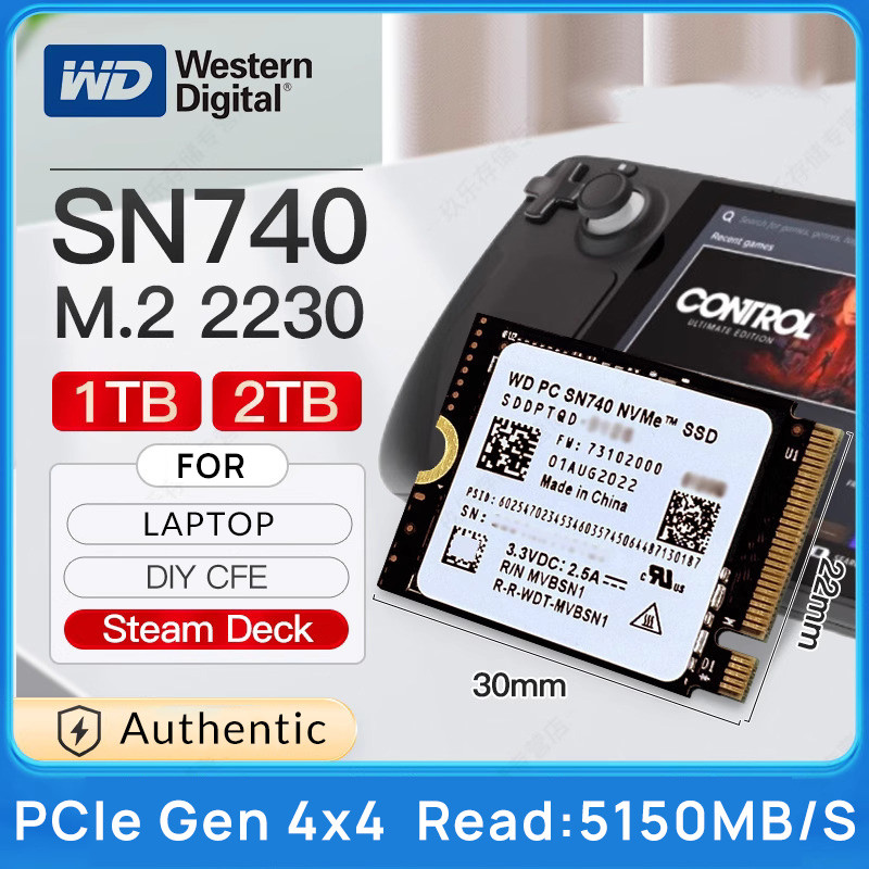 Jual Western Digital SN740 WD 2230 NVMe 1TB 2TB PCIe 4.0 M.2 SSD for Rog Ally Steam Deck GPD ...