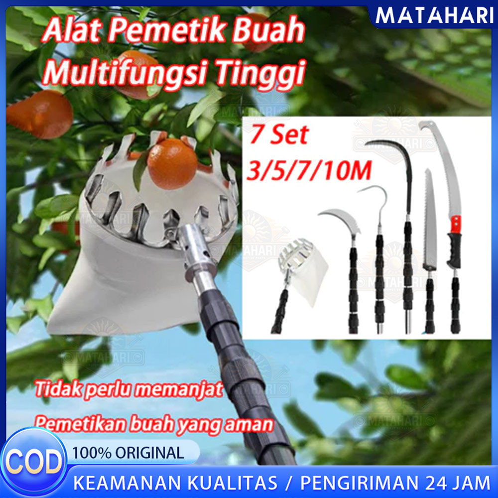 Jual Alat Tongkat Pemetik Buah Panjang Telescopik Pemangkasan Ranting Pohon Gergaji Tree Pruner ...