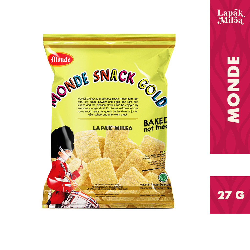 Jual Snack Monde Gold Baked not Fried Terbuat Dari Beras dan Jagung ...