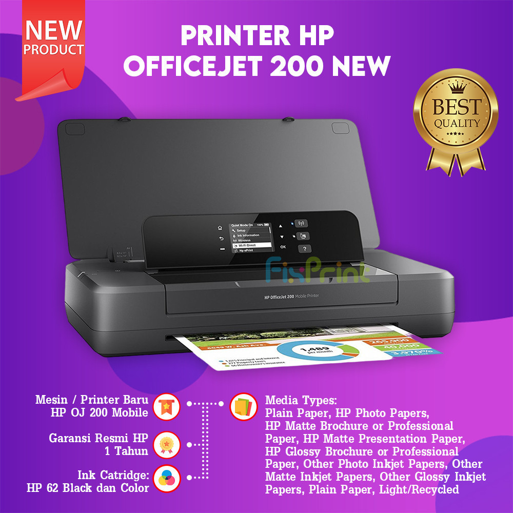Jual FixPrint HP Officejet 200 New Mobile Printer Office Jet 200 Print ...