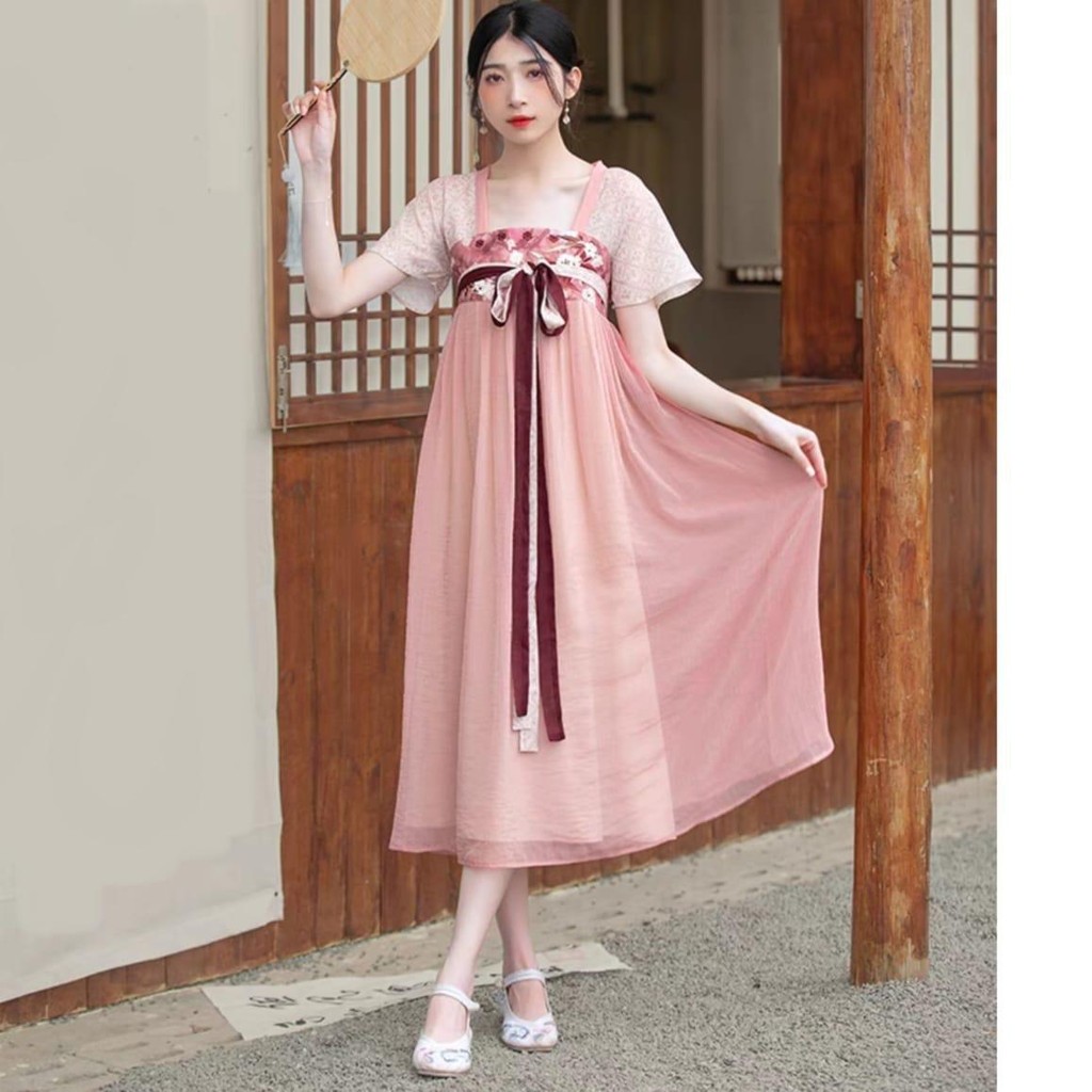 Jual TM - 98005 Gaun Dress Midi Wanita Rongxi Hanfu CNY | Shopee Indonesia