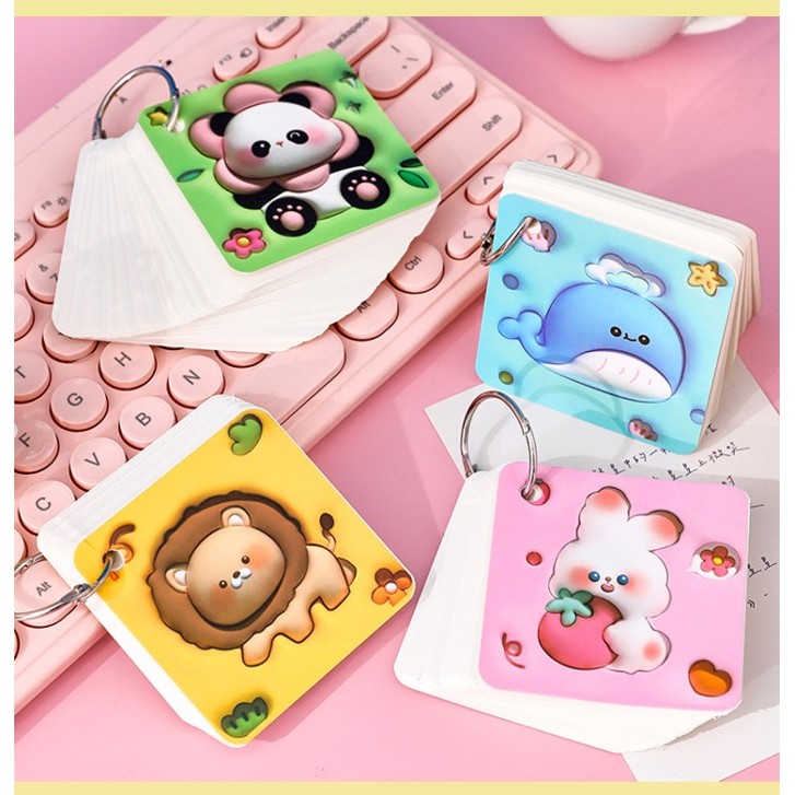 Jual [LOGU] Mini NoteBook dengan Ring, 80 Sheets Memo Note Ring ...